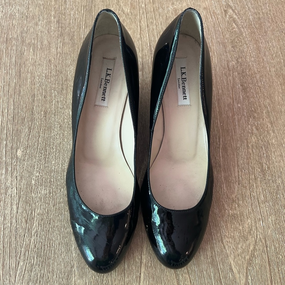 Lk Bennett Patent Leather Wedge - Gem